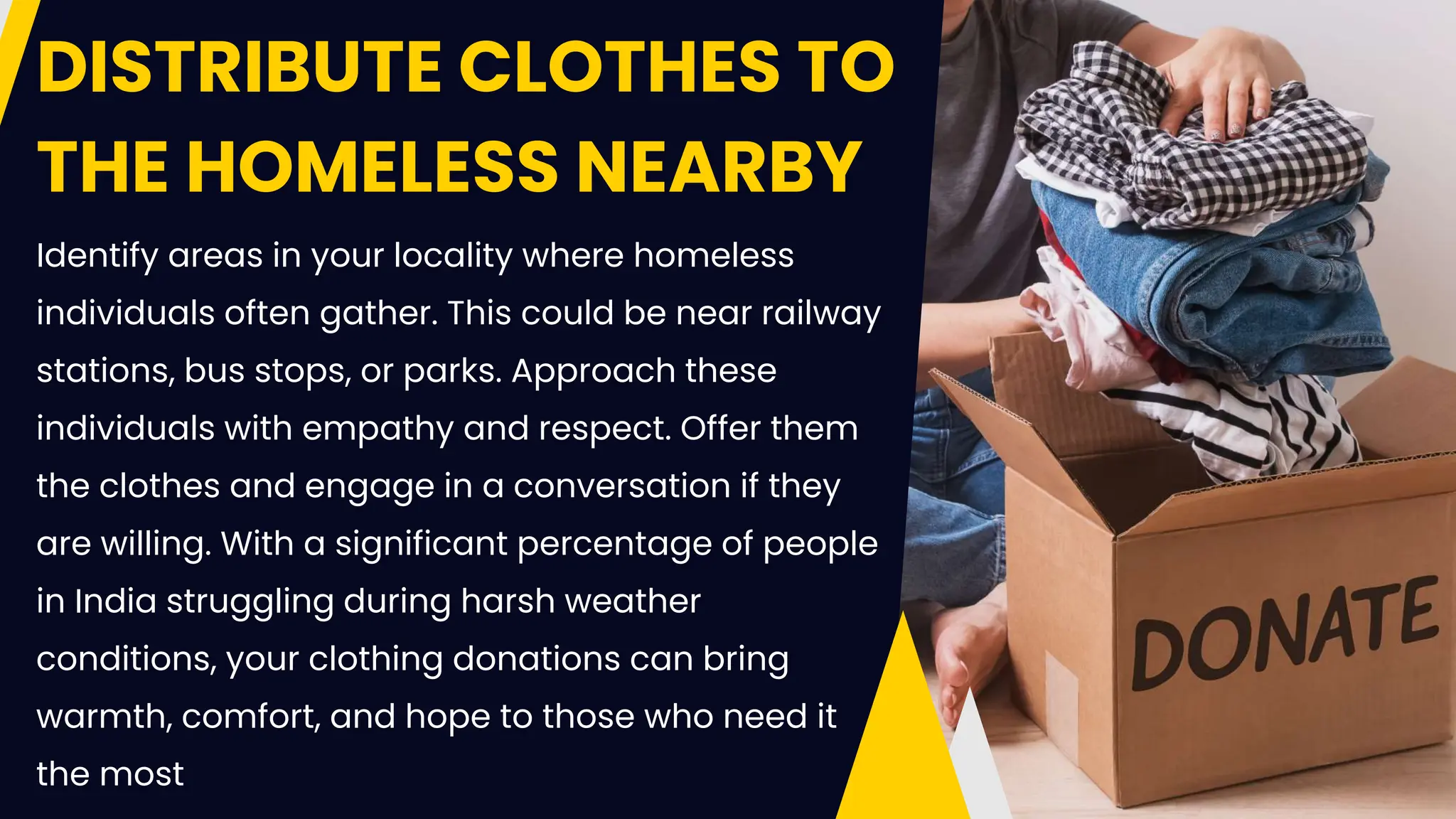 Donate clothes to homeless | PPTX
