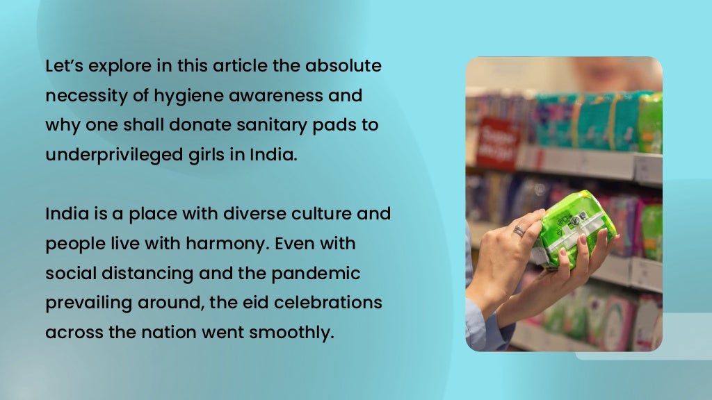 Donate Sanitary Pads To Underprivileged Girls | PPTX