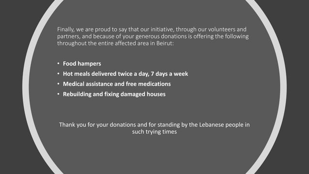 Donate to lebanon presentation | PPT