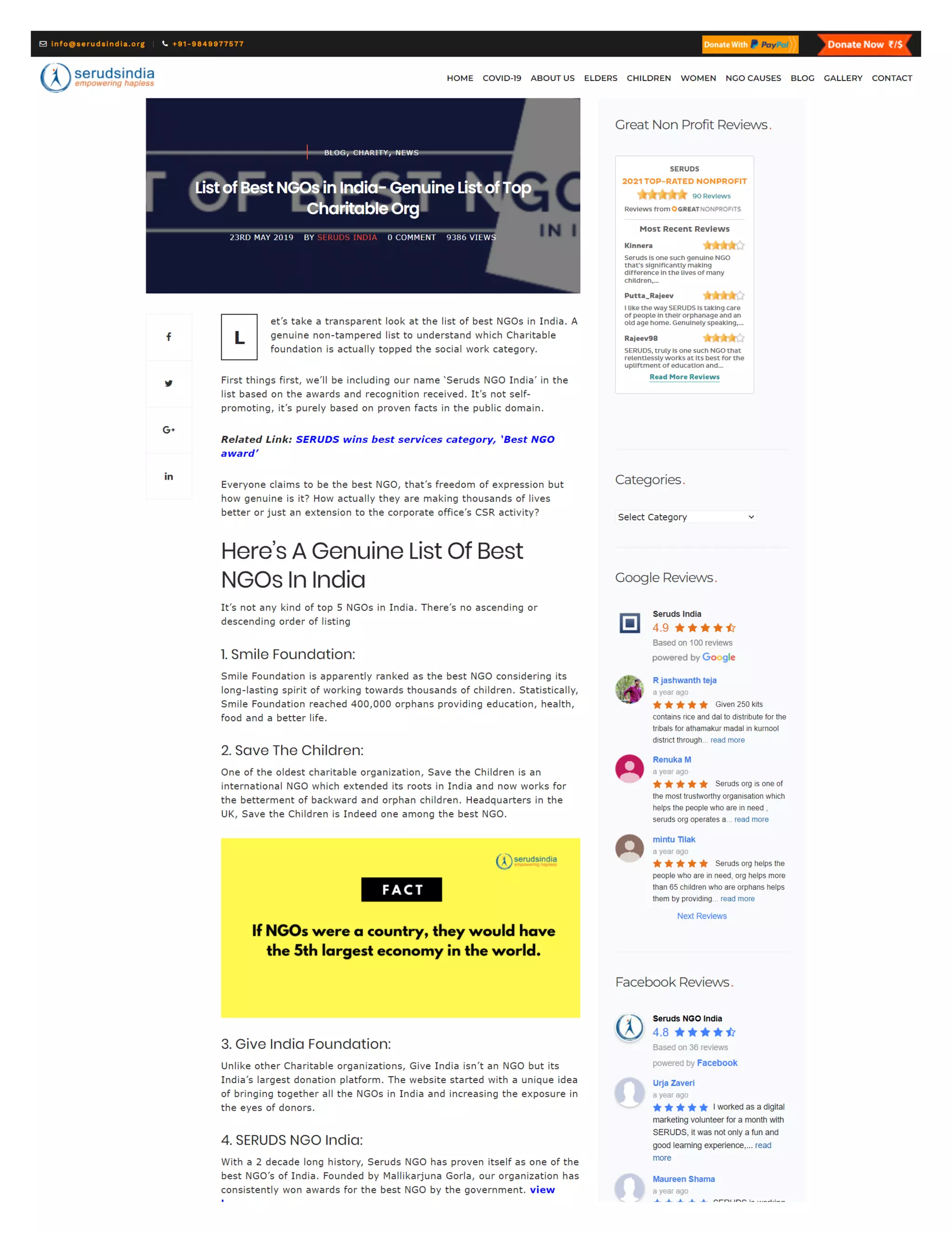 Donate to ngo in india | PDF | Government Support and Welfare ...