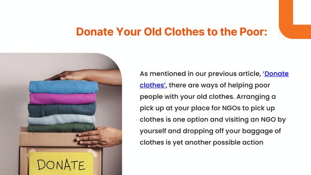 Donate winter clothes to poor people | PPT