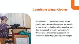 Donate winter clothes to poor people | PPTX