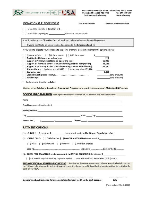 Donation pledge-form-revised-may-5-2010 | PDF