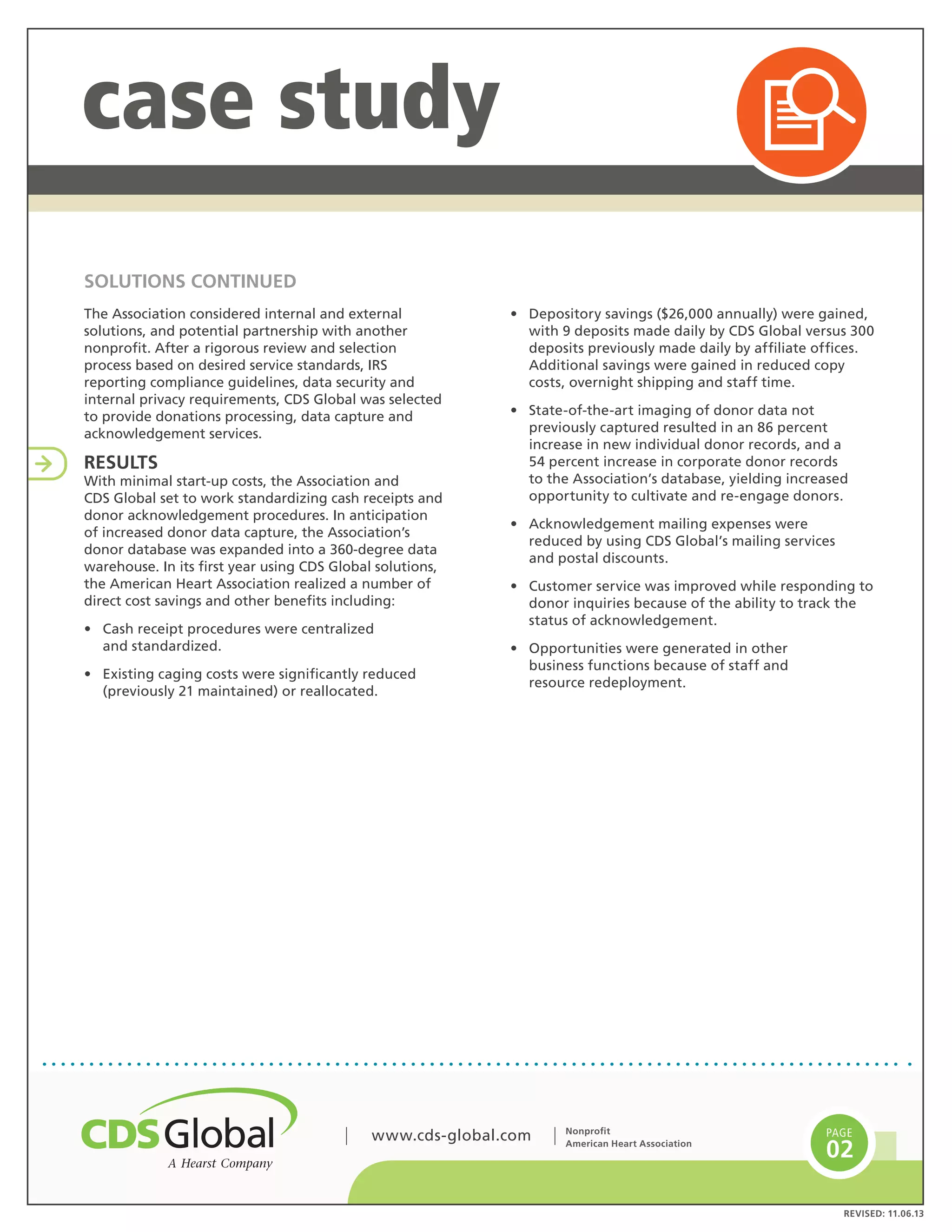 Donation and Payment Processing Case Study — American Heart Association ...