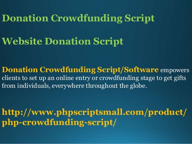 Donation crowdfunding script - website donation script