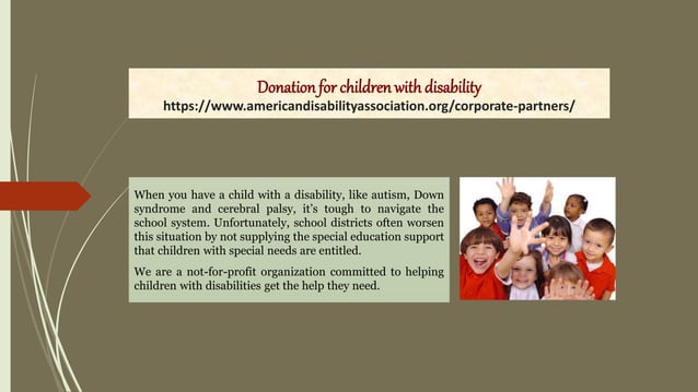 Donation for children with disability | PPTX