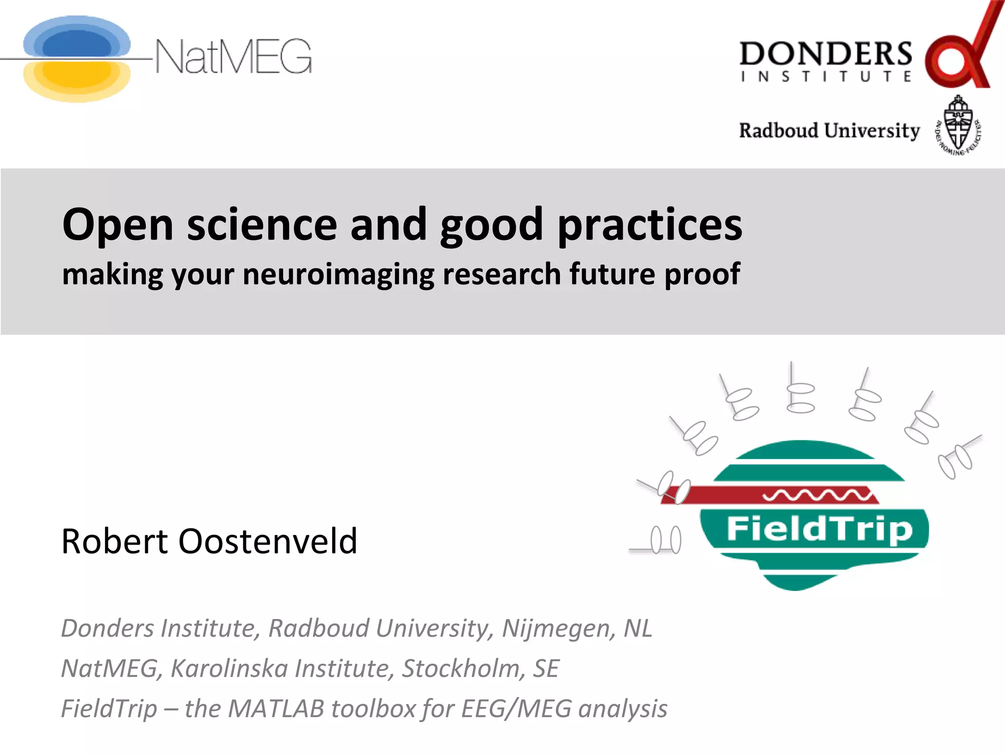 Donders neuroimage toolkit - open science and good practices | PPTX