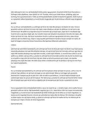 çDo ndërveprim keni me një basketboll është prekur nga graviteti | PDF