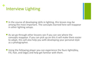 Three Point Lighting | PPT