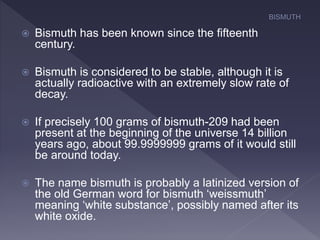 BISMUTH AKO | PPTX