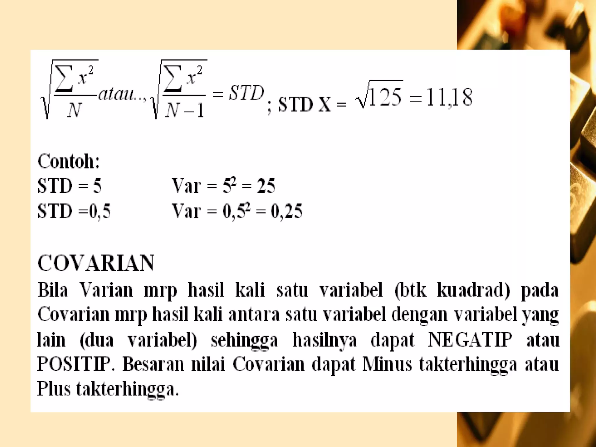 Memahami Matriks Var Covar dan Korelasi | PPT