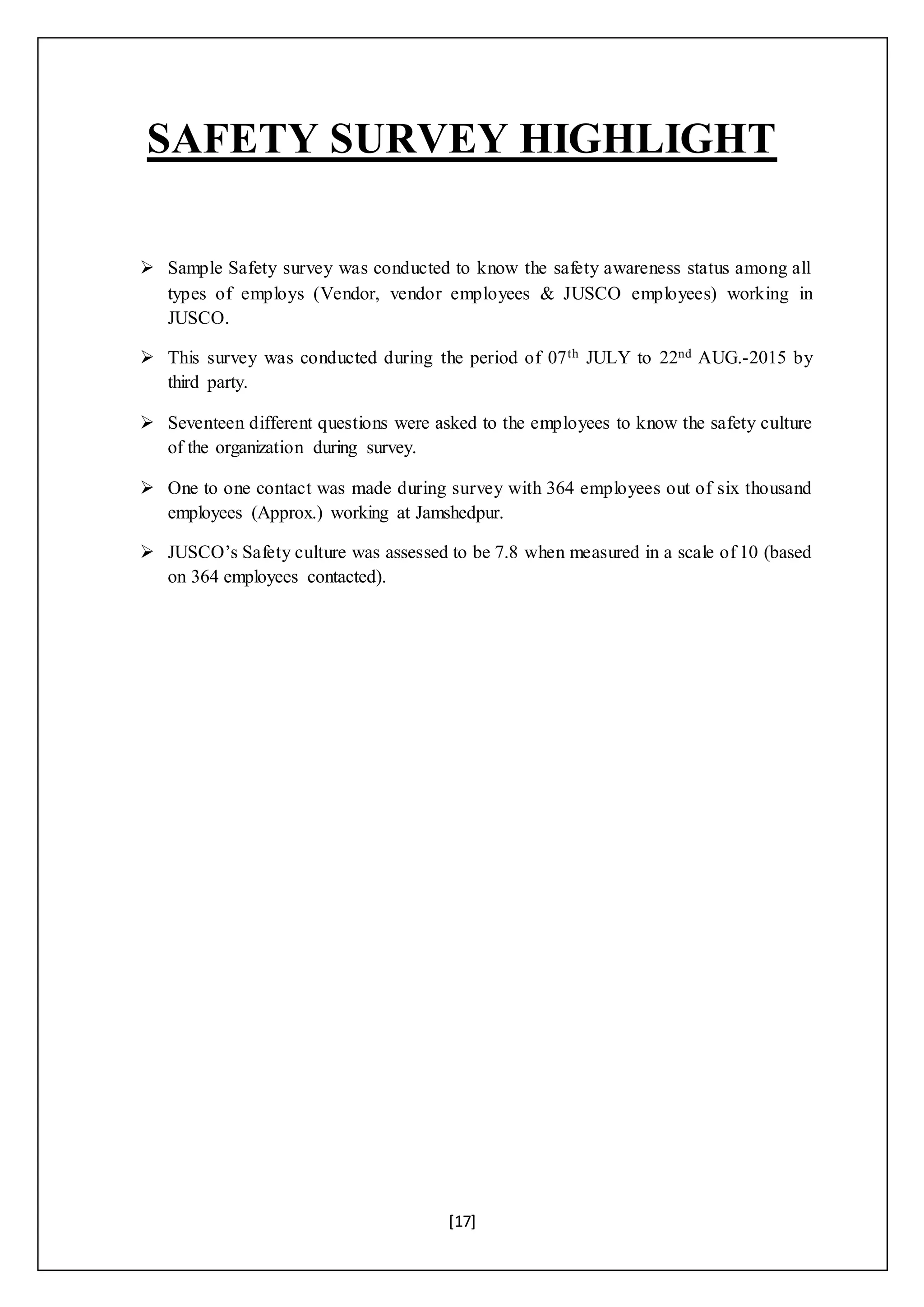 SAFETY POLICY JUSCO | DOCX | Civil Engineering Industry | Industries