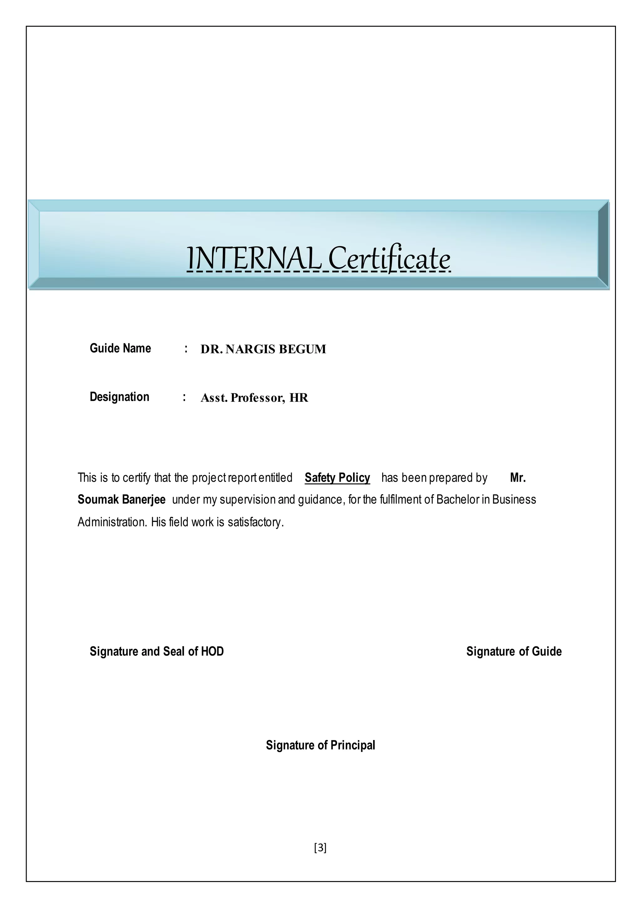 SAFETY POLICY JUSCO | DOCX | Civil Engineering Industry | Industries