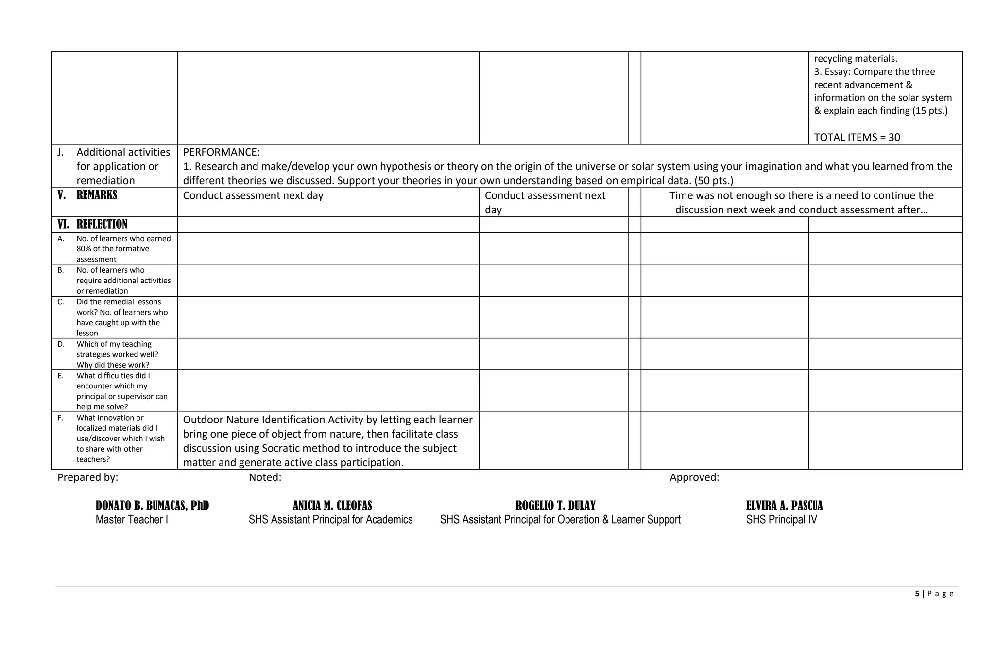 Don Earth & Life Science Daily Lesson Log (DLL) | PDF