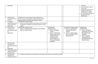 Don Earth & Life Science Daily Lesson Log (DLL) | PDF