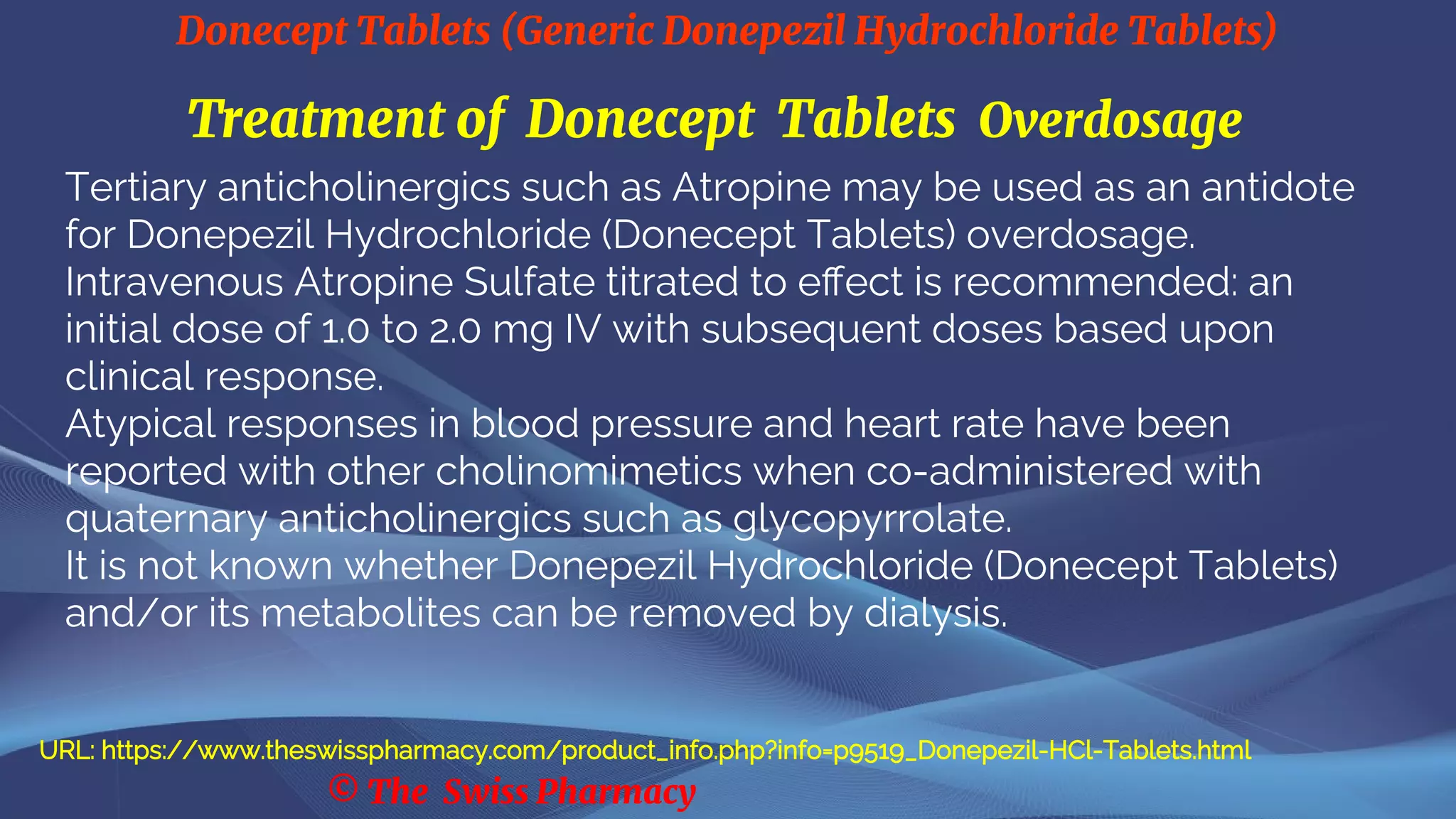 Donecept Tablets (Generic Donepezil Hydrochloride Tablets) | PDF