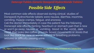 Donecept Tablets (Generic Donepezil Hydrochloride Tablets) | PDF