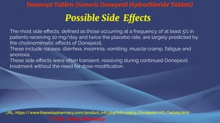 Donecept Tablets (Generic Donepezil Hydrochloride Tablets) | PDF