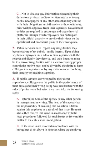 (Done) ethics & code of conduct | PDF | Political Issues & policy ...