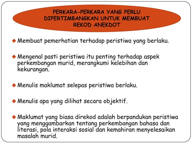 Rekod-Rekod Perkembangan dan Pengesanan | PPTX