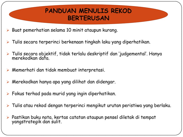 Rekod-Rekod Perkembangan dan Pengesanan | PPTX