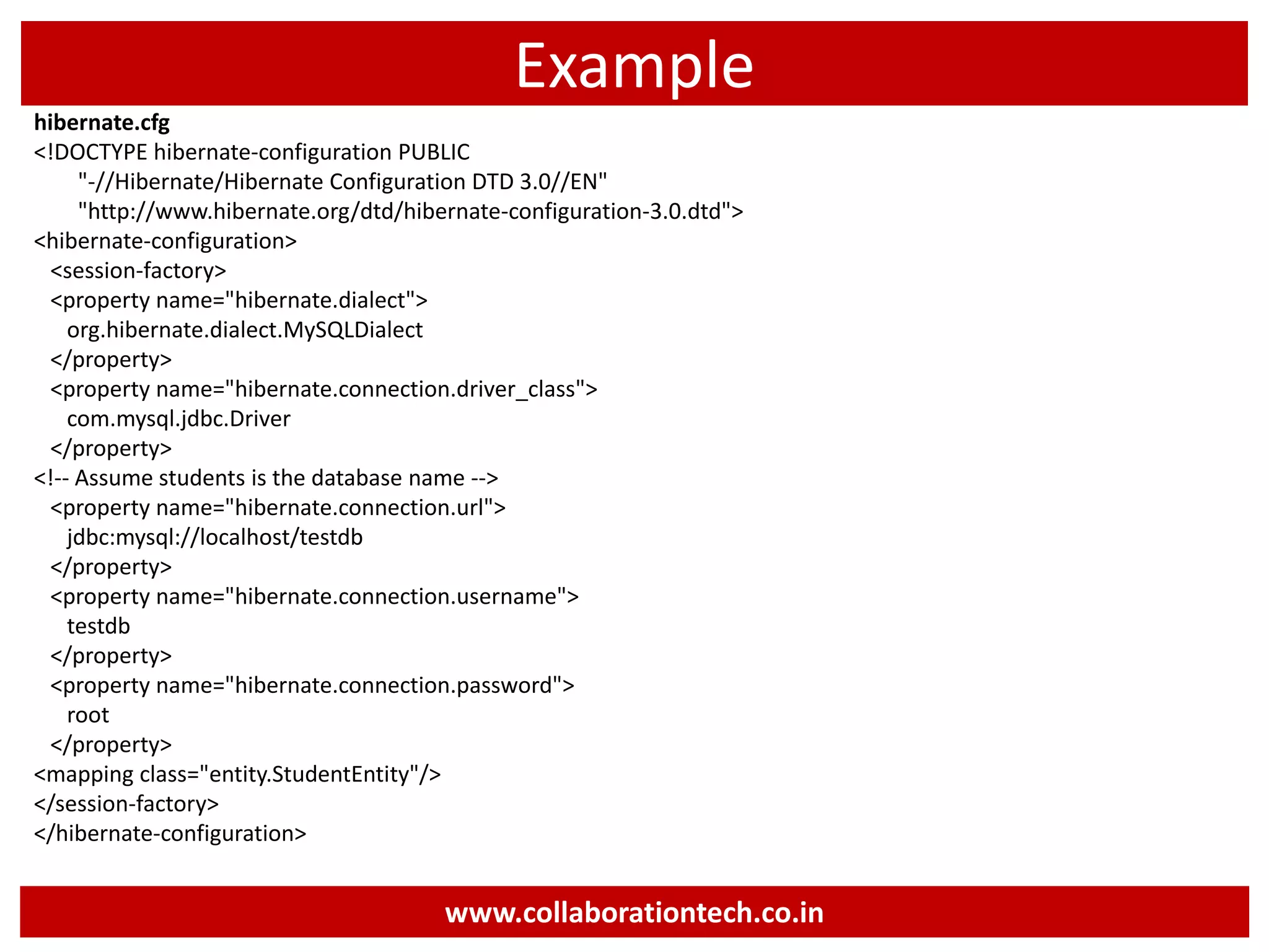 Introduction To Hibernate Framework Ppt
