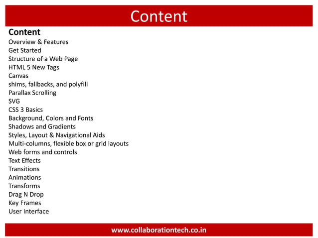 Introduction to HTML5 | PPT