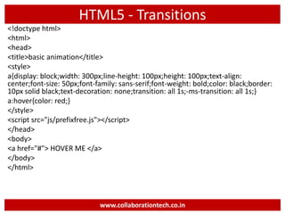 Introduction to HTML5 | PPT