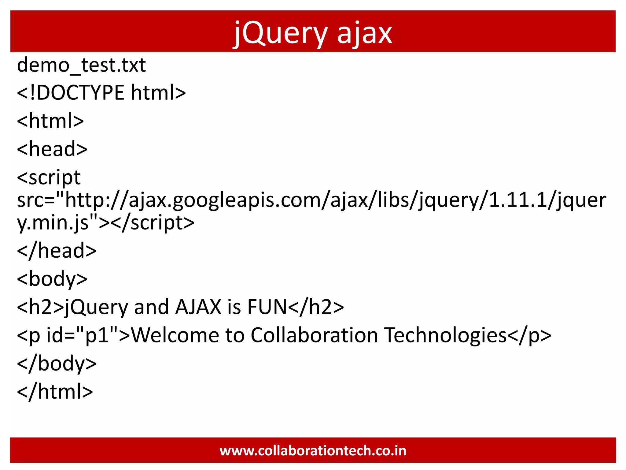 Introduction to jQuery | PPTX