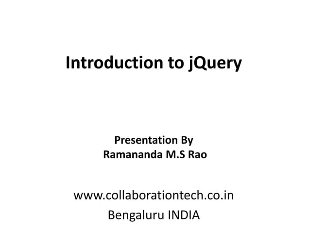 Introduction To Jquery Pptx 2681