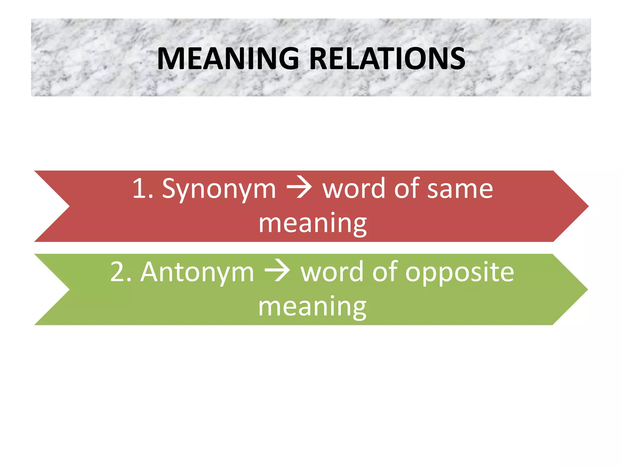 COMPONENTIAL ANALYSIS AND CONTRAST OF MEANING | PPTX