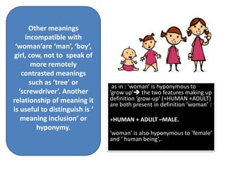 COMPONENTIAL ANALYSIS AND CONTRAST OF MEANING | PPTX