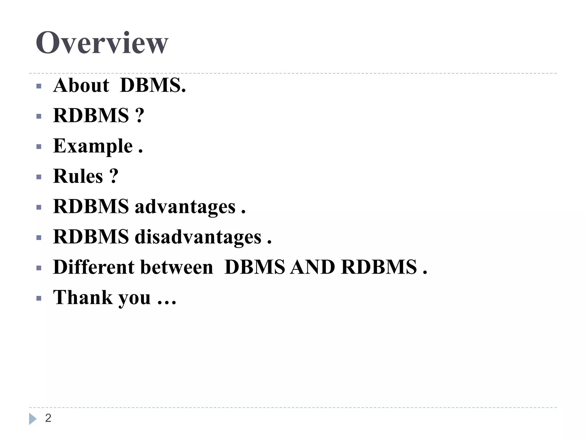 RDBMS. | PPT