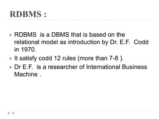 RDBMS. | PPT