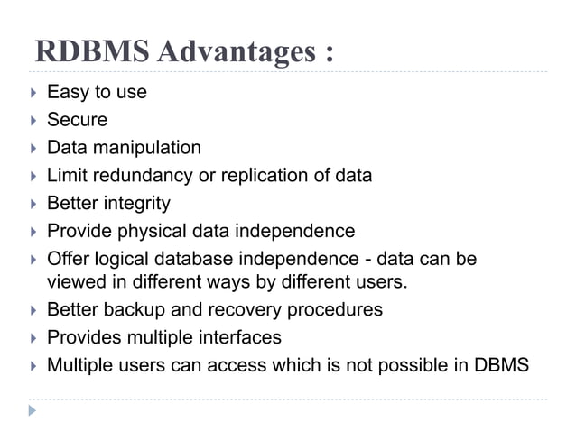 RDBMS. | PPT