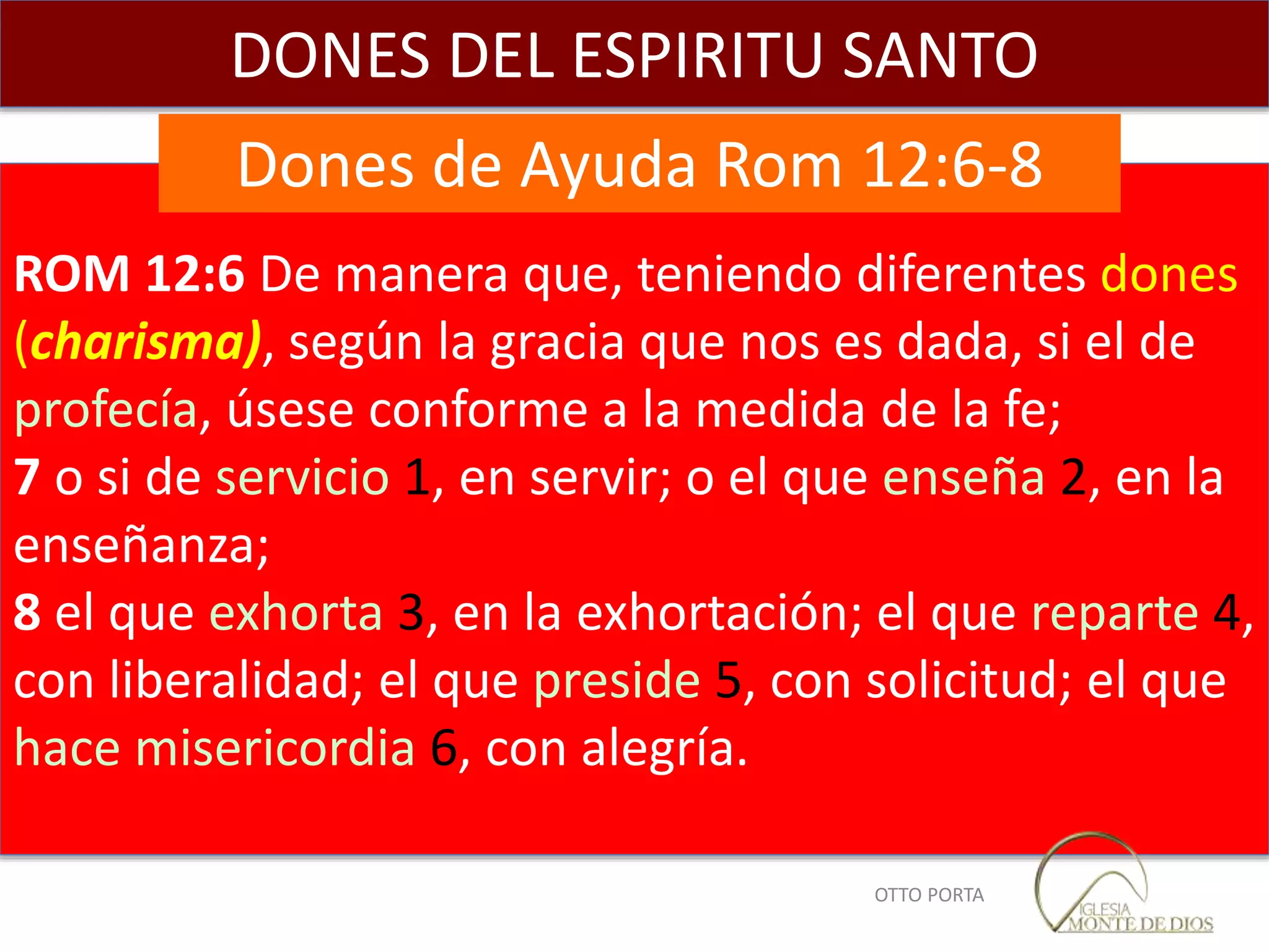 Dones del Espiritu Santo | PPTX