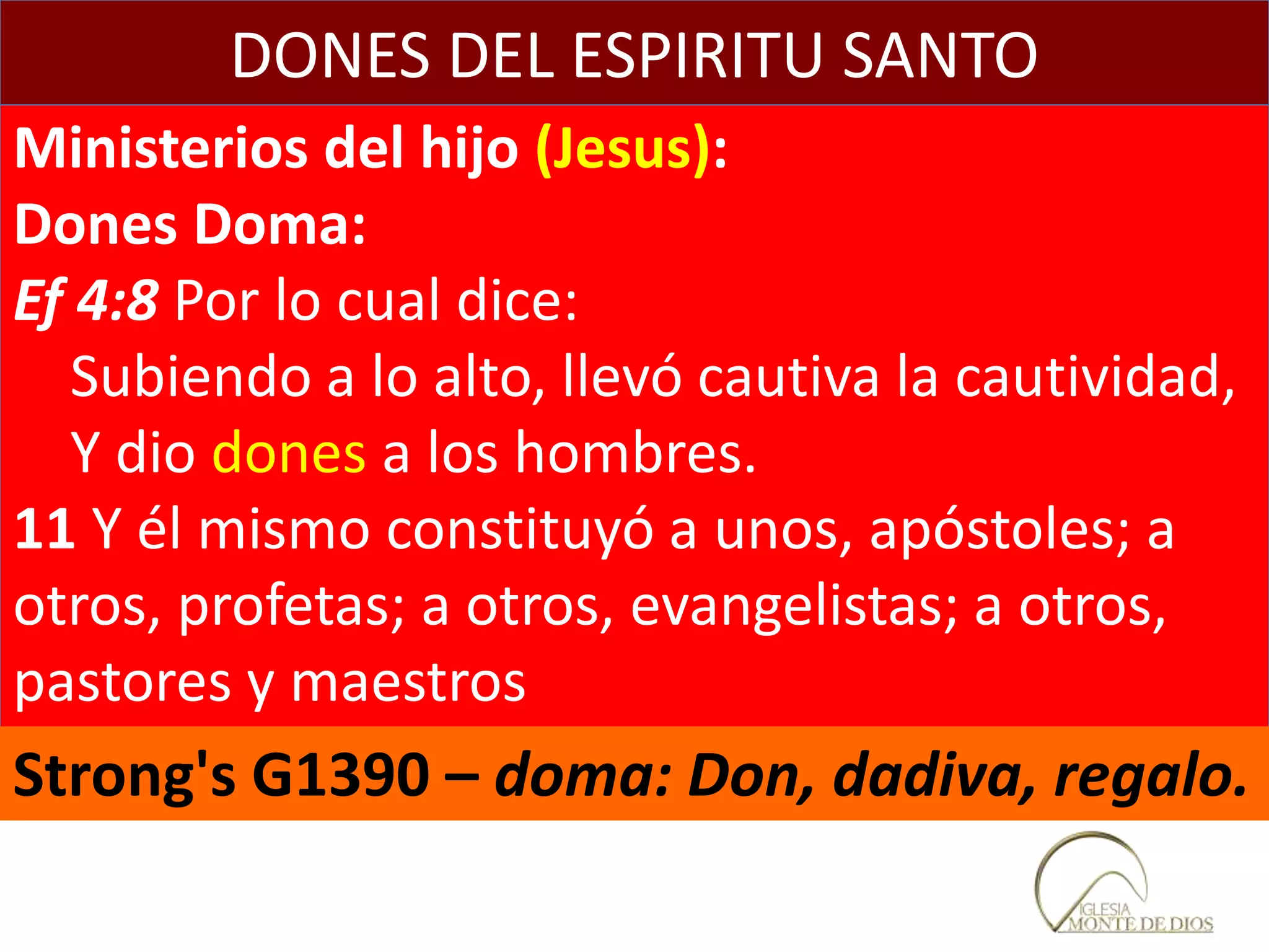 Dones del Espiritu Santo | PPTX