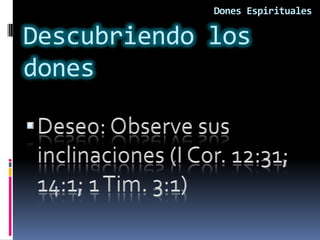 Dones espirituales | PPTX
