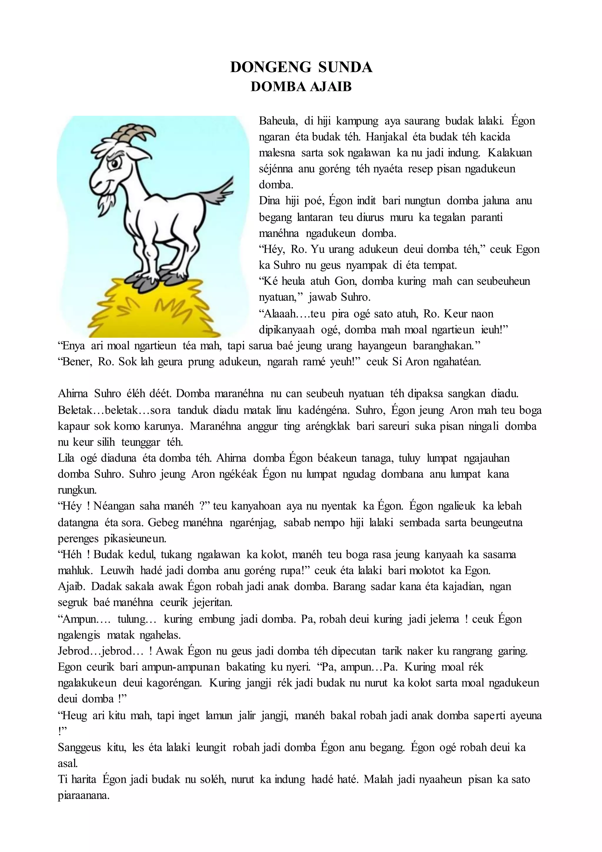 Dongeng sunda | DOCX