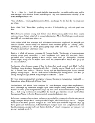 Dongeng timun emas dan lu si | DOCX