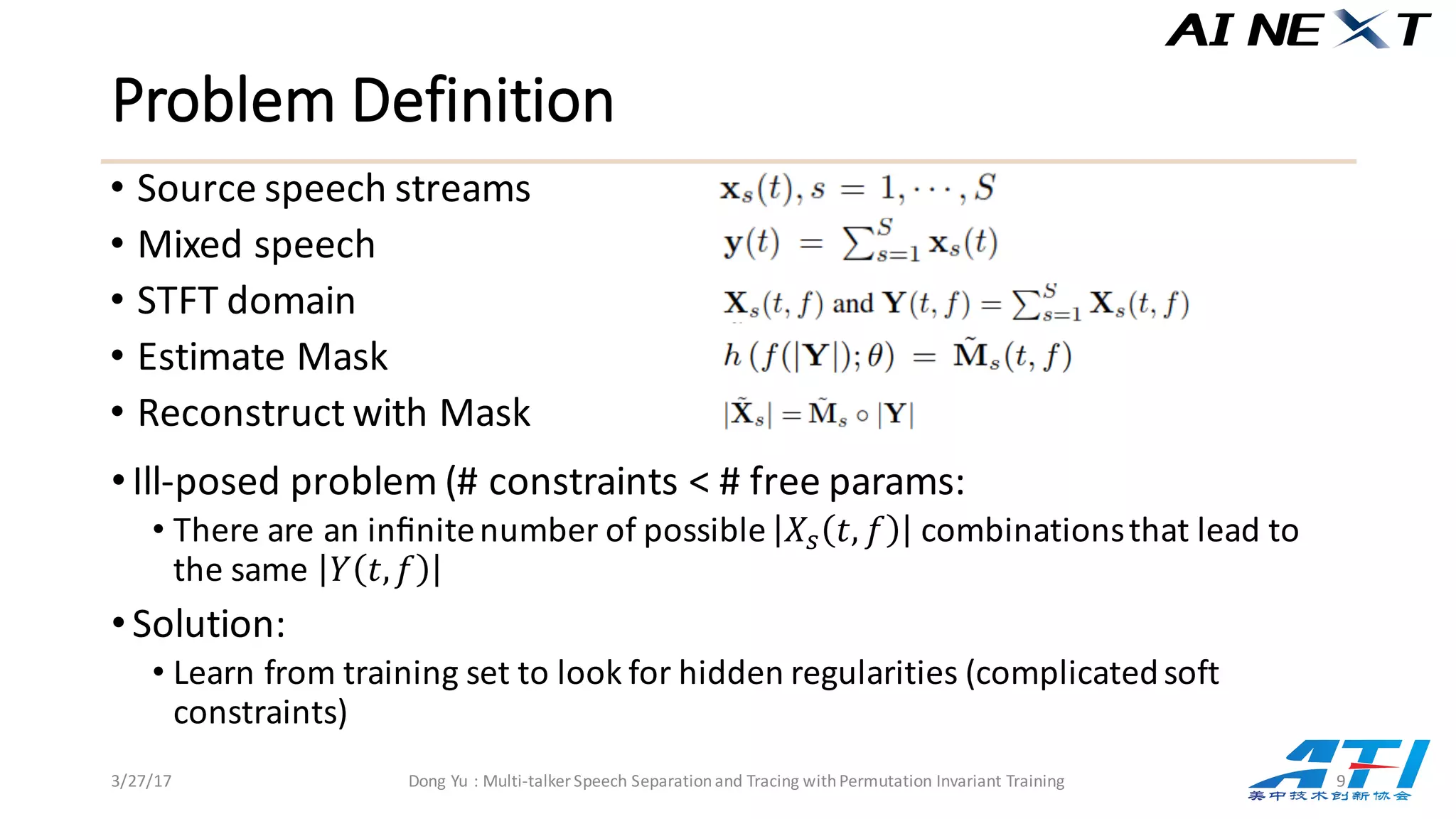 Multi-talker Speech Separation and Tracing at AI NEXT Conference | PDF