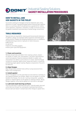 DONIT® Gasket Installation Procedures | PDF