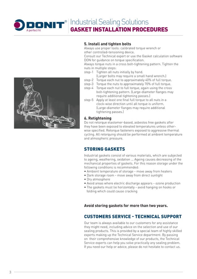 DONIT® Gasket Installation Procedures | PDF