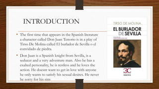 Don juan - Spanish myth | PPTX | Musicals | Genres