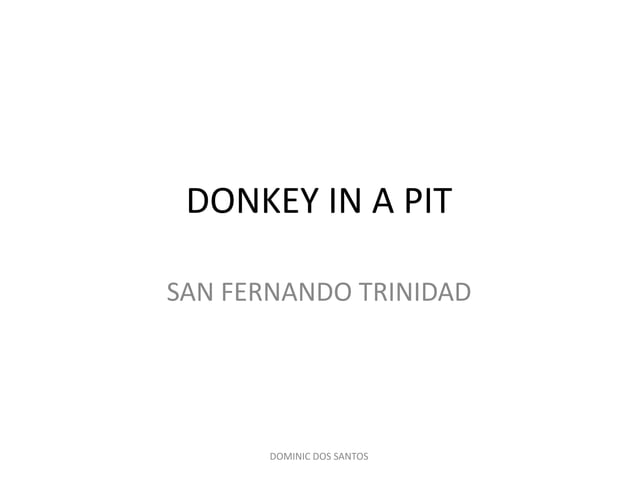 Donkey in the pit | PPT