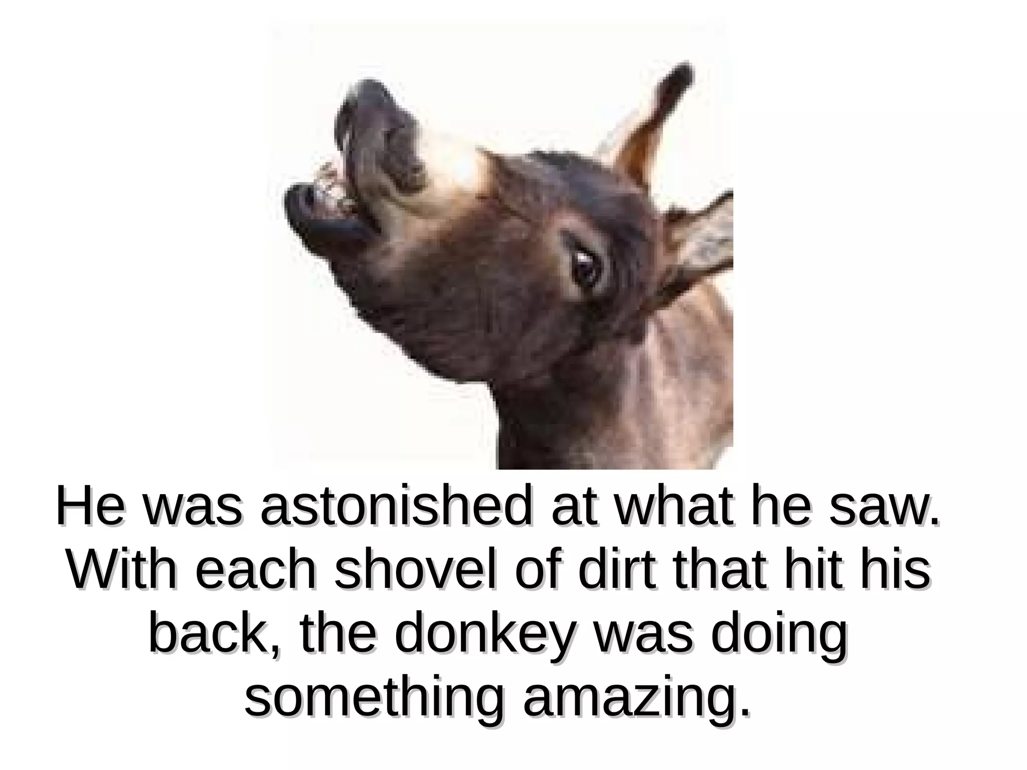 Donkey in the well, Shake it off and take a step up | ODP