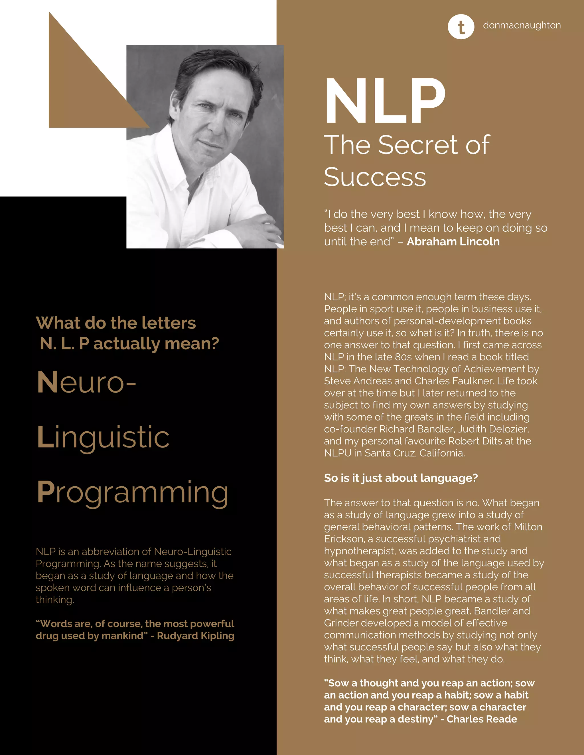 NLP The Secret of Success | PDF
