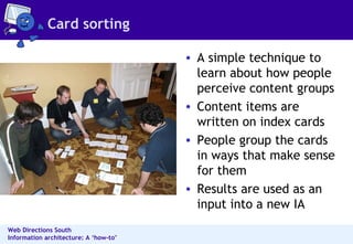 Donna Maurer - Information architecture: a "how to" | PPT