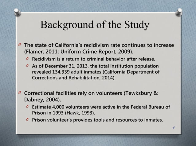 A Qualitative Phenomenological Study on Prison Volunteers in California ...