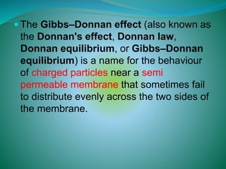 Donnans equilibrium and Bohar's effect (mushtaq ahmed and lippincott) biochemistry | PPTX